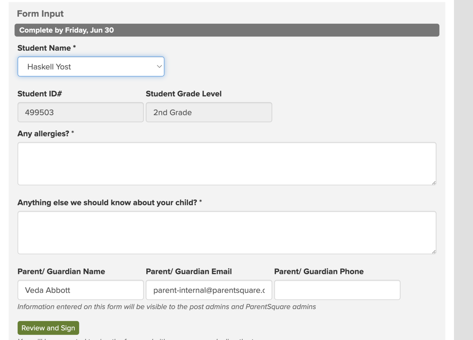 Digital Forms & Permission Slips - ParentSquare