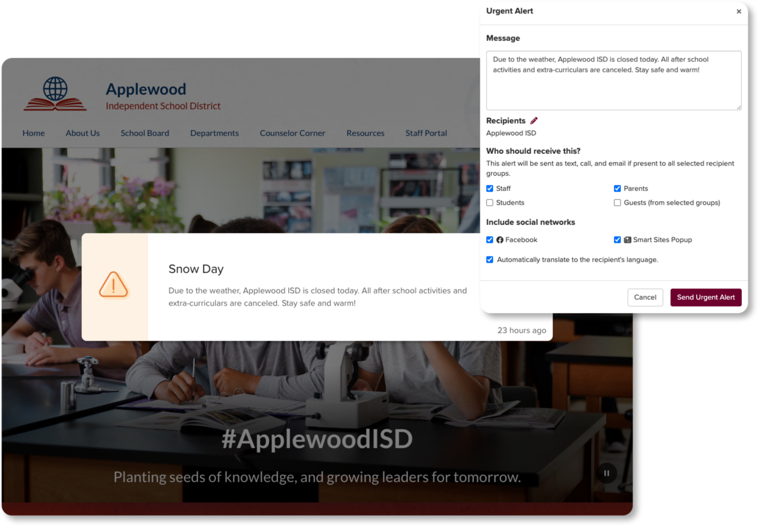 School Website Design & Hosting for K-12 Districts | ParentSquare Smart ...